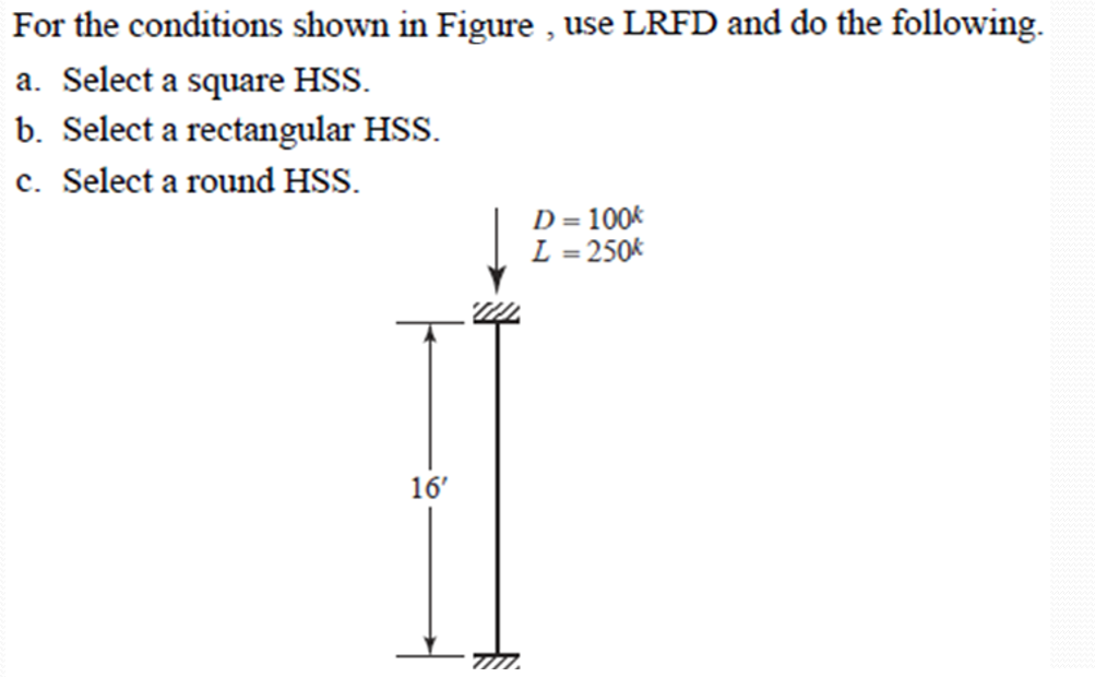 Solved For the conditions shown in Figure, use LRFD and do | Chegg.com