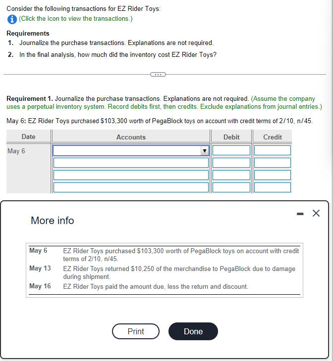 Solved Consider the following transactions for EZ Rider | Chegg.com