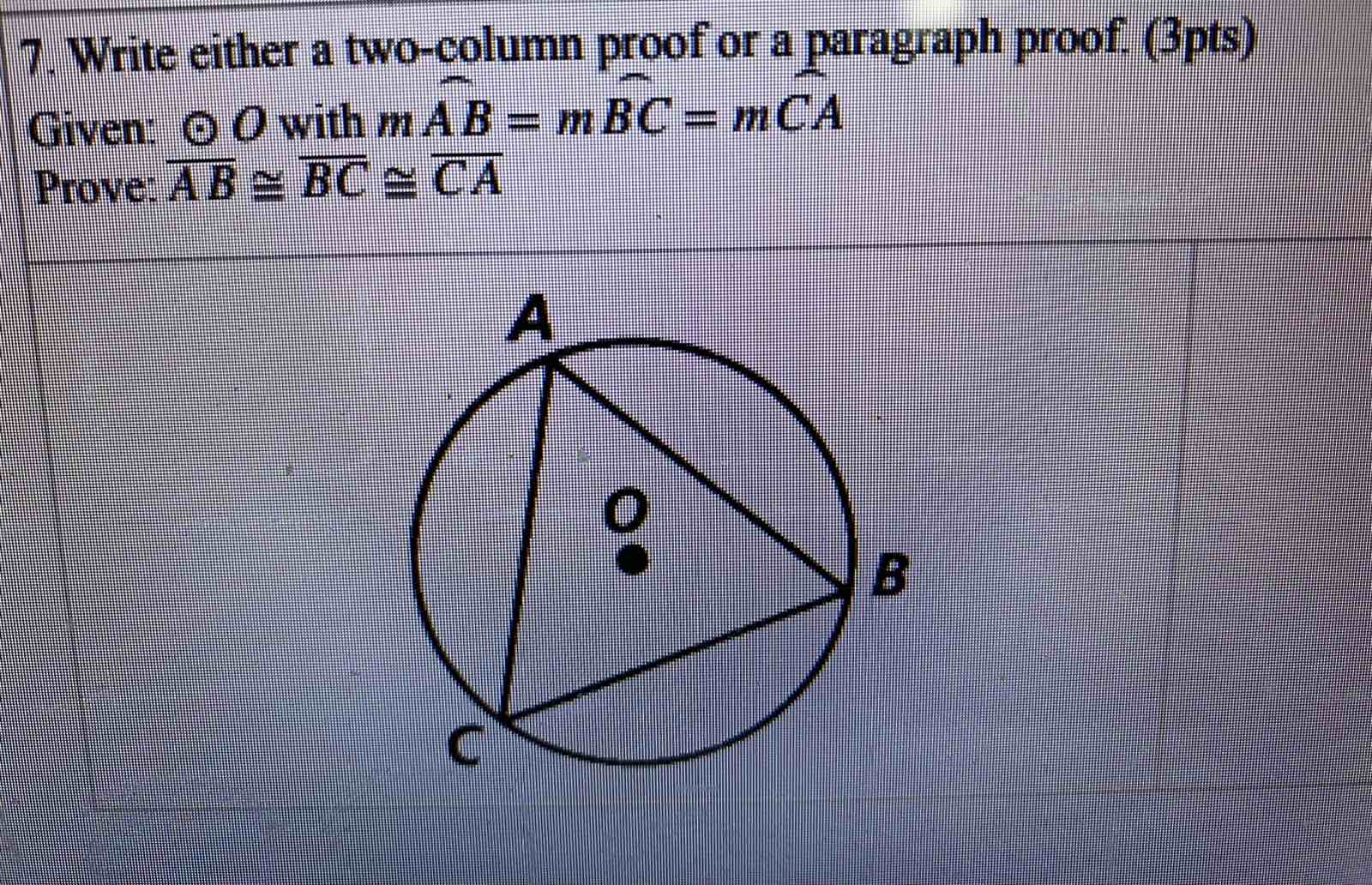 Solved Write either a two-column proof or a paragraph proof. | Chegg.com