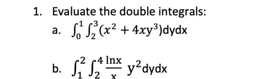 Solved Evaluate the double | Chegg.com