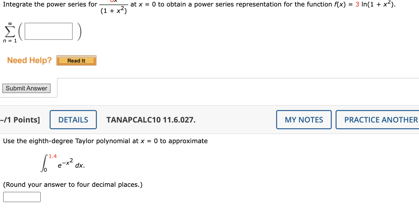 Solved Integrate the power series for (1+x2)x at x=0 to | Chegg.com