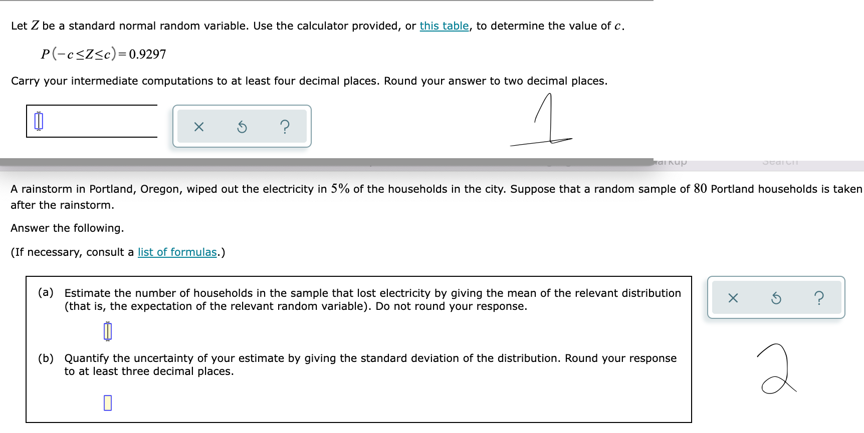 Solved Let Z be a standard normal random variable. Use the | Chegg.com