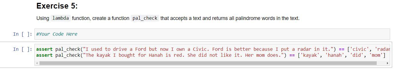 Solved Exercise 5 Using Lambda Function Create A Function