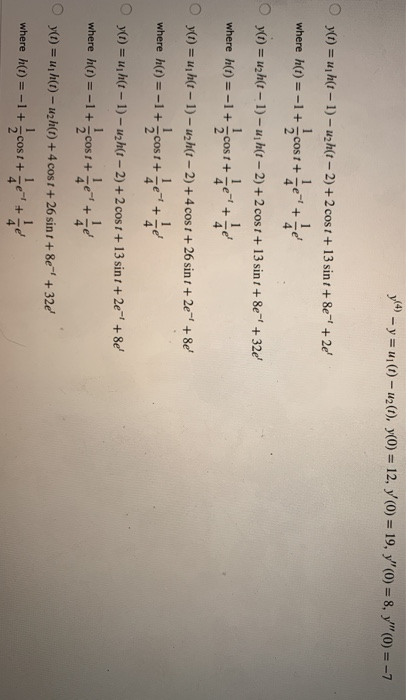 Solved Find the solution of the given initial value problem | Chegg.com