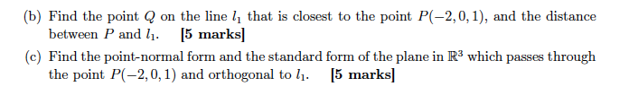 Solved 8. (a) Find the point-parallel form and the | Chegg.com