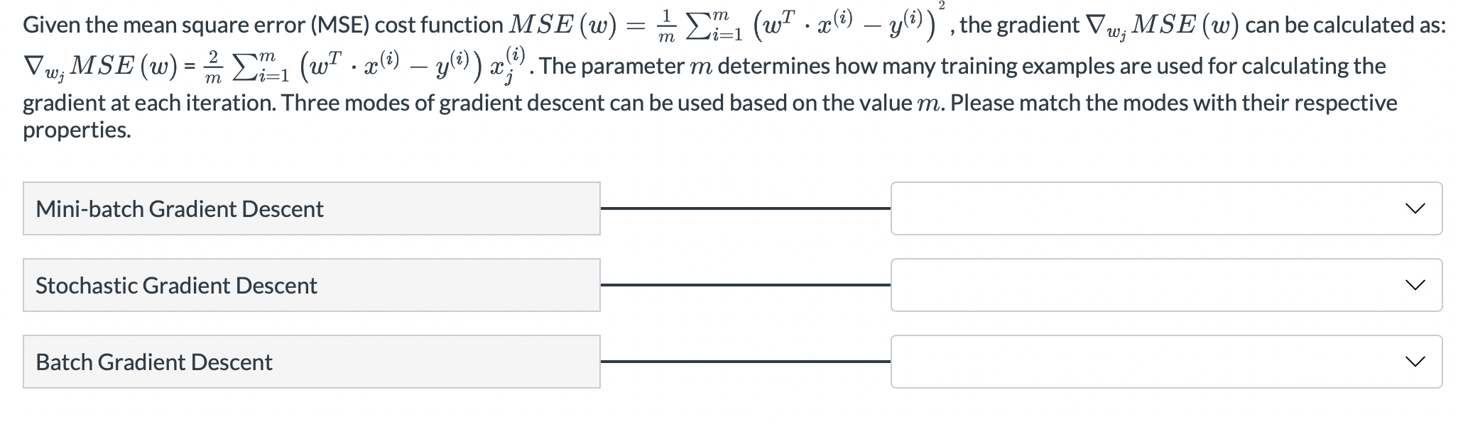 Solved m=1. It uses ONE RANDOM sample in the data set to | Chegg.com
