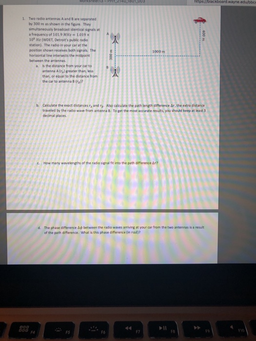 Solved https:/blackboard wayne.edu/bbcs 1. Two radio | Chegg.com