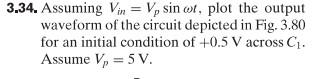 Solved Figure 3.803.34. Assuming Vin =Vpsinωt, plot the | Chegg.com