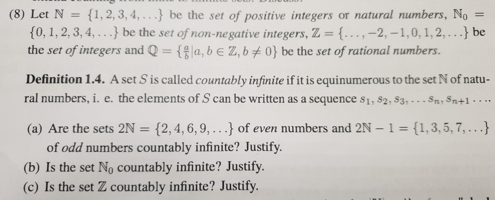 Solved & DUDE (8) Let N = {1,2,3,4,...} be the set of | Chegg.com