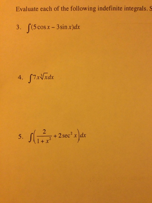 Solved Evaluate each of the following indefinite integrals. | Chegg.com