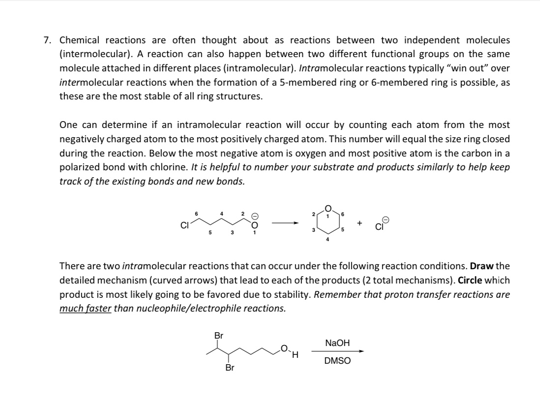 Solved 7. Chemical reactions are often thought about as | Chegg.com
