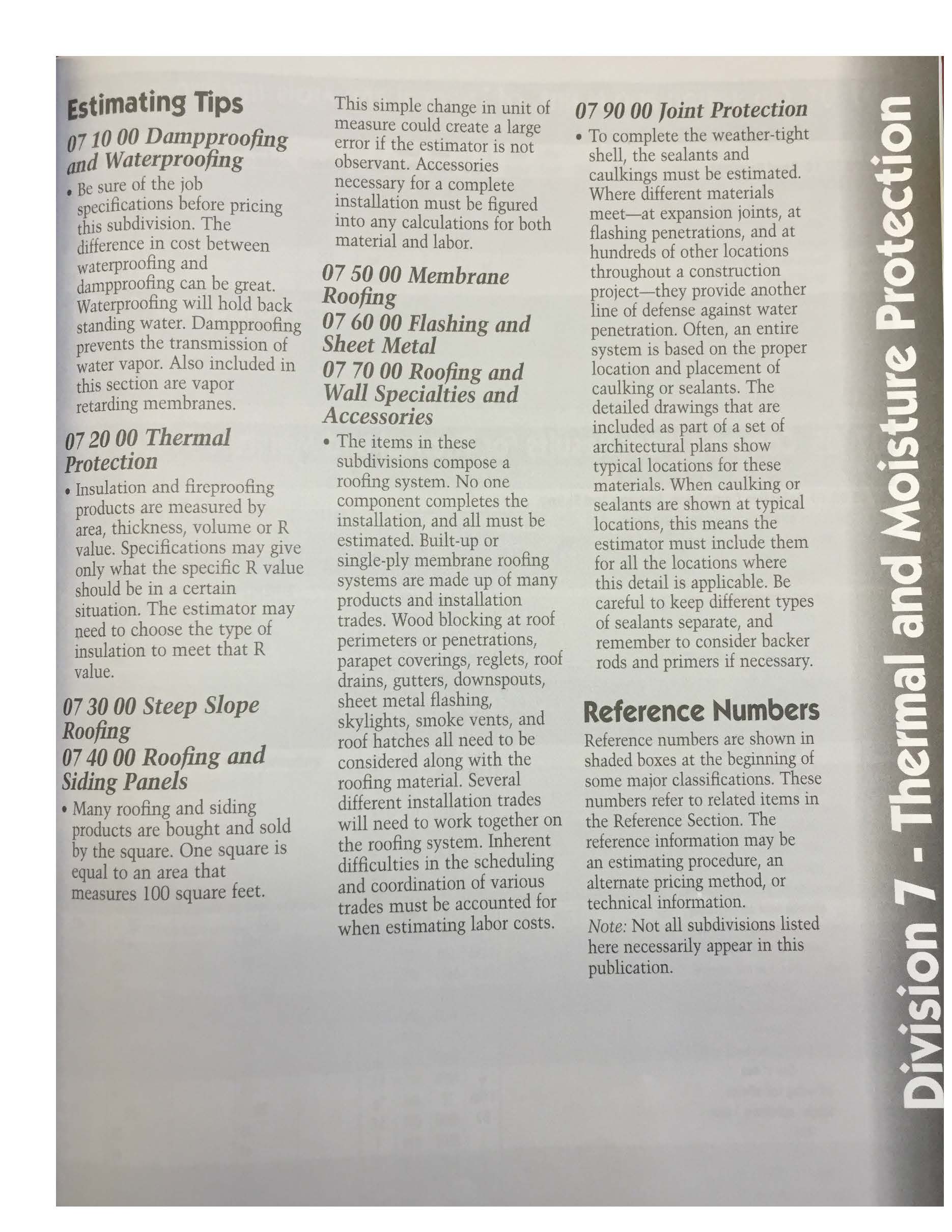 Solved Div 07 – Thermal and Moisture Protection + | Chegg.com
