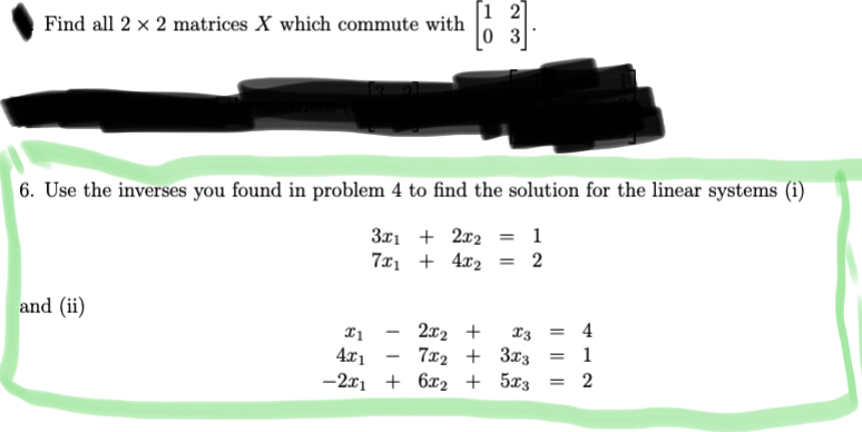 Solved Find all 2×2 matrices X which commute with [1023]. 6. | Chegg.com