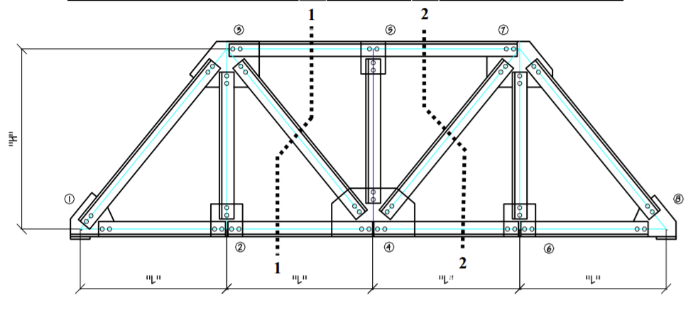 Solved 11'-0" 9'-0" 10 4 & 7 TRUSS HEIGHT "H" PANEL WIDTH | Chegg.com