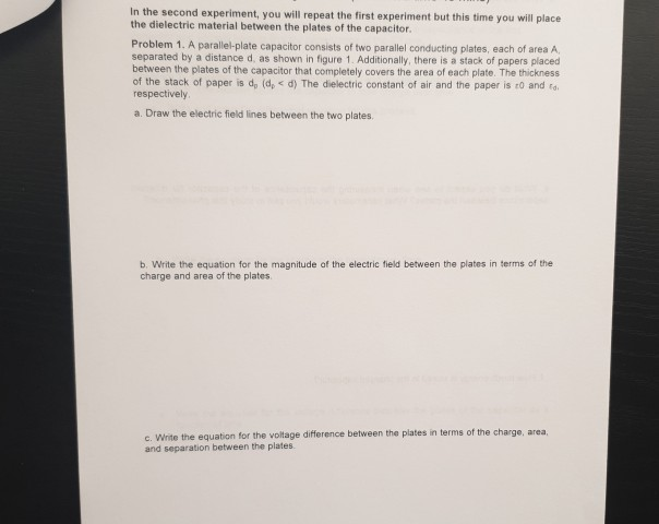 Solved Experiment 1 and 2 Important: You will be using the | Chegg.com