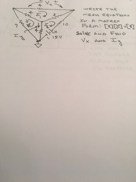 Solved Write the mesh equation in a matrix form: [R][I] = | Chegg.com