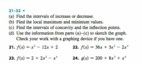 Solved 21−32= (a) Find the intervals of increase or | Chegg.com