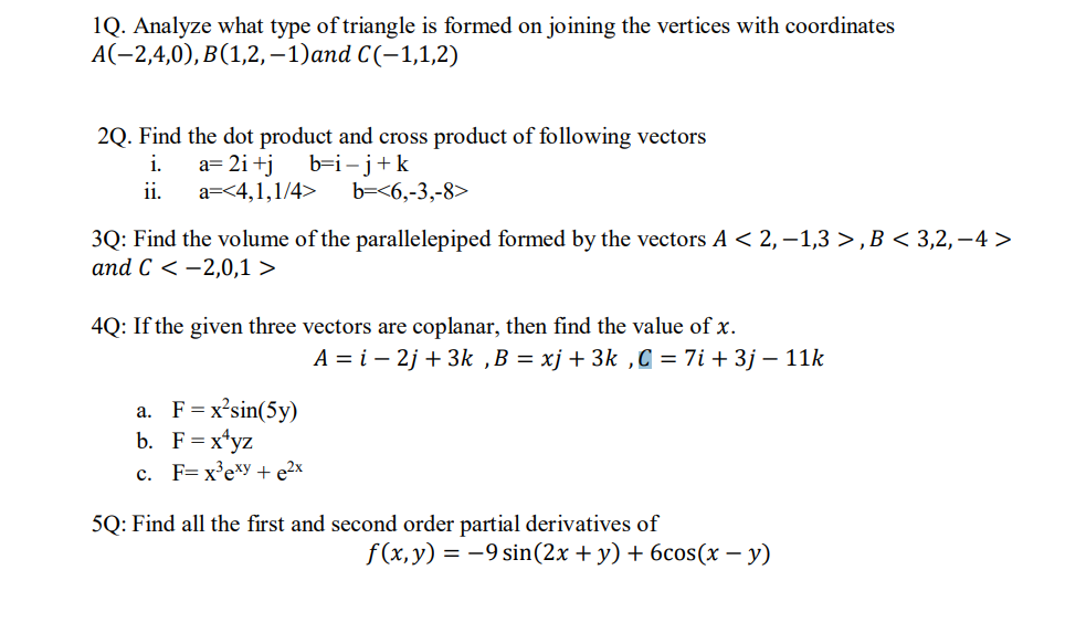 Solved 1Q. Analyze what type of triangle is formed on | Chegg.com