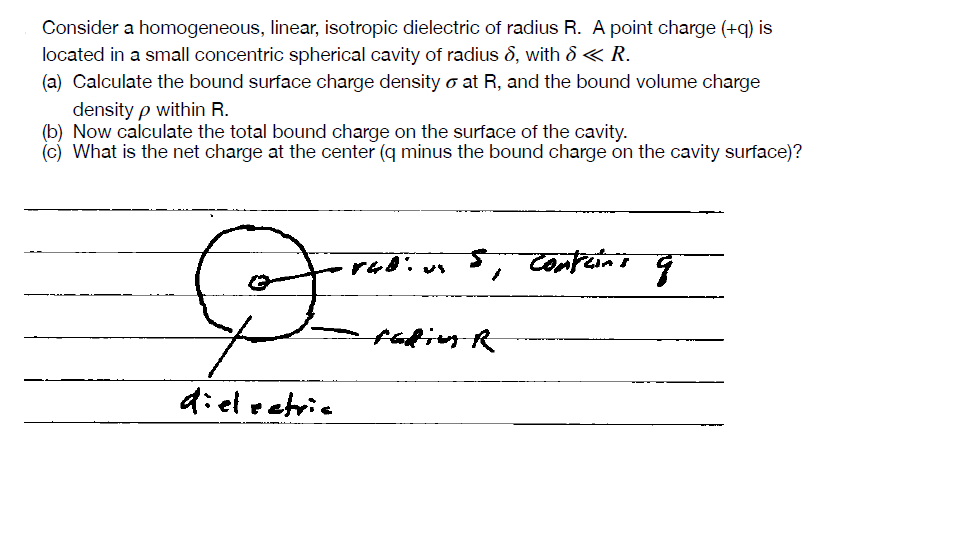 Solved Consider a homogeneous, linear, isotropic dielectric | Chegg.com