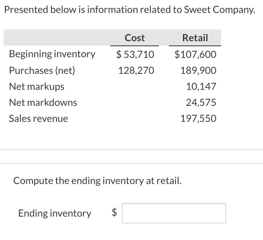 Solved Cost-to-retail percentage (1) Excluding both markups | Chegg.com