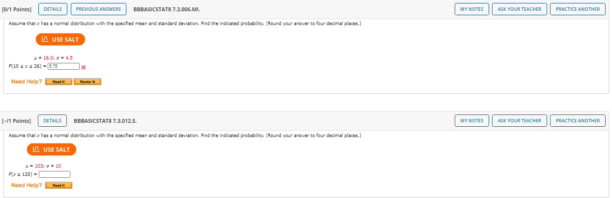 Solved [0/1 Points] DETAILS PREVIOUS ANSWERS BBBASICSTAT8 | Chegg.com