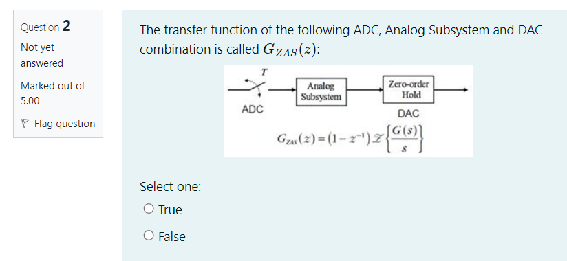 Solved The transfer function of the following ADC, Analog | Chegg.com