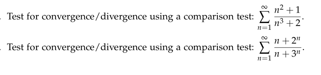 Solved ?-2 2" Test for convergence/divergence using a | Chegg.com