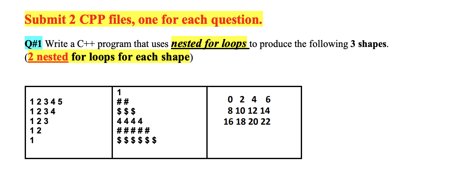 Submit 2 Cpp Files One For Each Question Q1 Write 4136