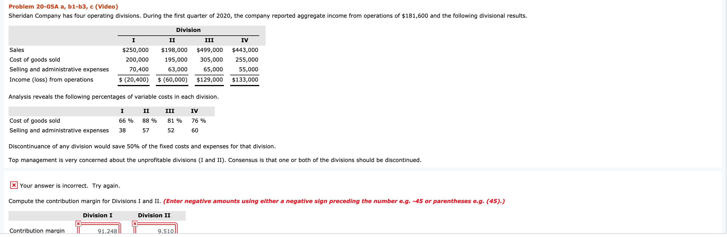 Problem 20-05A a, b1-b3, c (Video) Sheridan Company | Chegg.com