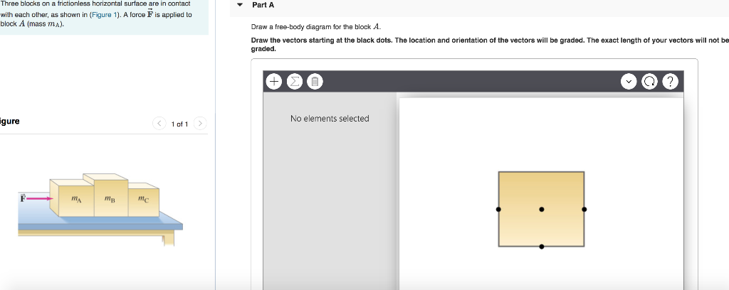 Solved Part A Three blocks on a frictionless horizontal | Chegg.com