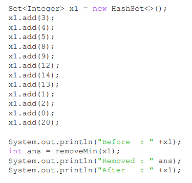 Solved Collection Programming Write a method removeMin that | Chegg.com