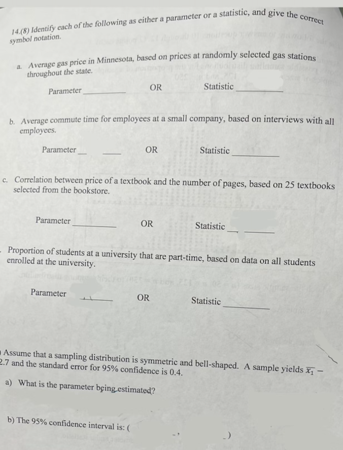 Solved 14.(8) Identify each of the following as either a | Chegg.com