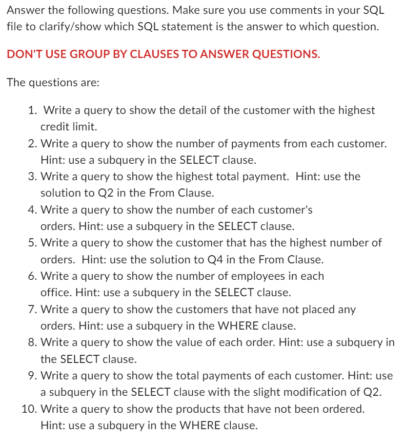 nswer the following questions. Make sure you use | Chegg.com