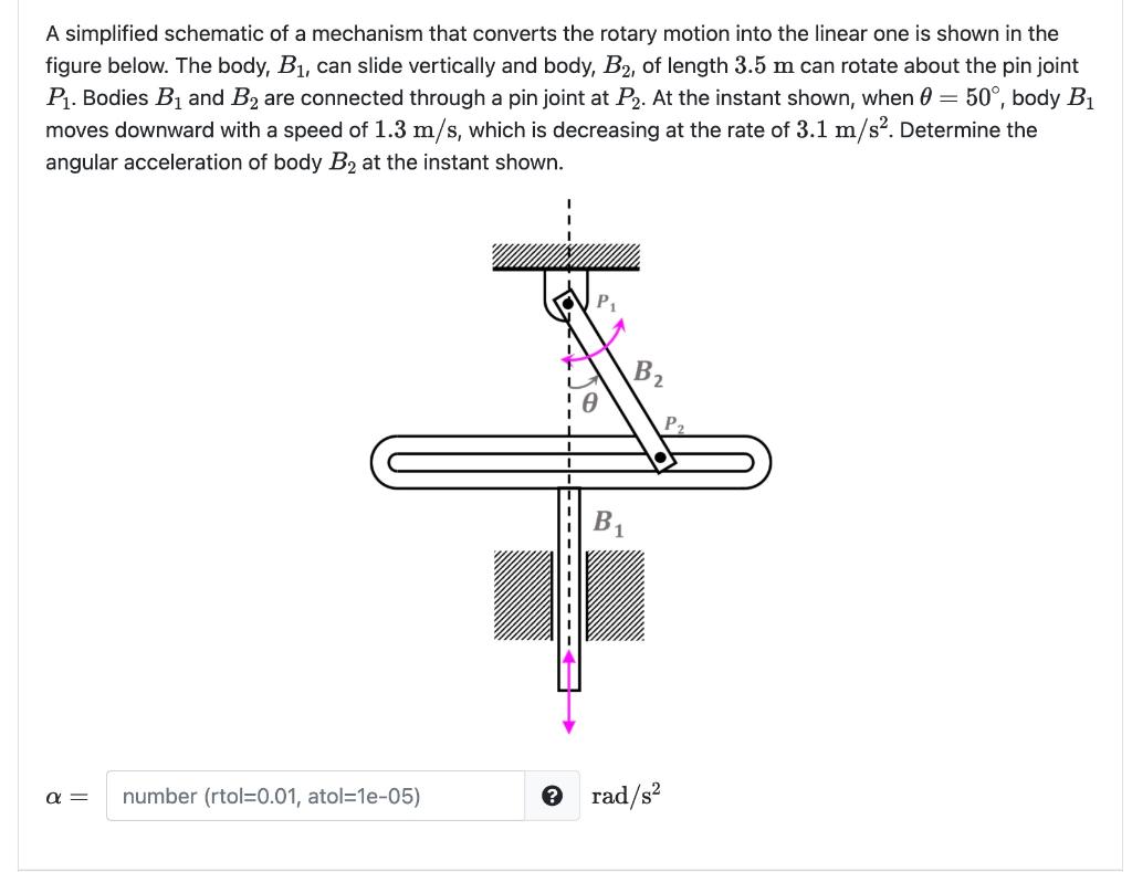 Solved A simplified schematic of a mechanism that converts | Chegg.com