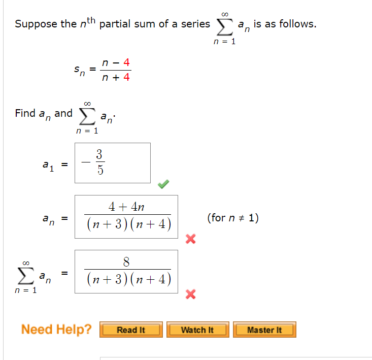 Solved Suppose the nth partial sum of a series ∑n=1∞an is | Chegg.com