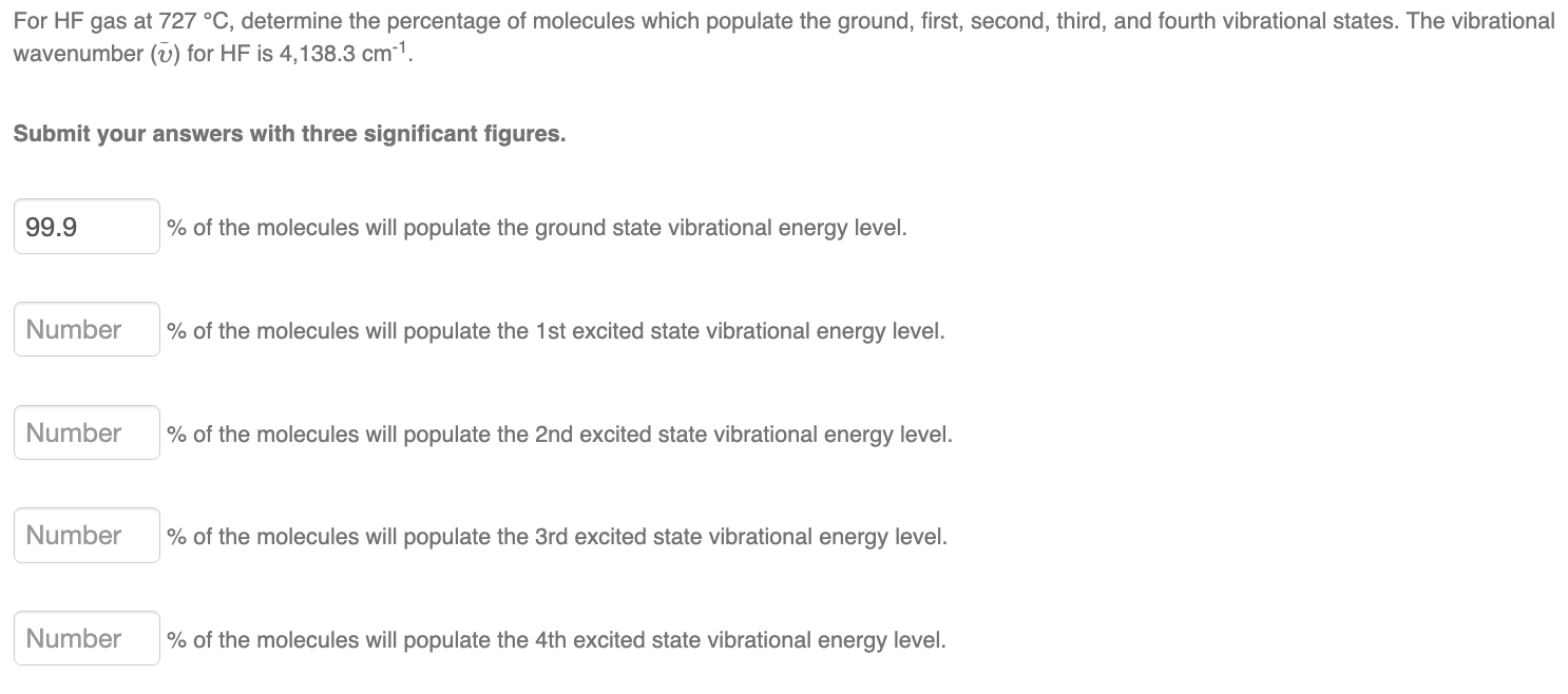 Solved For HF gas at \( 727^{\circ} \mathrm{C} \), | Chegg.com