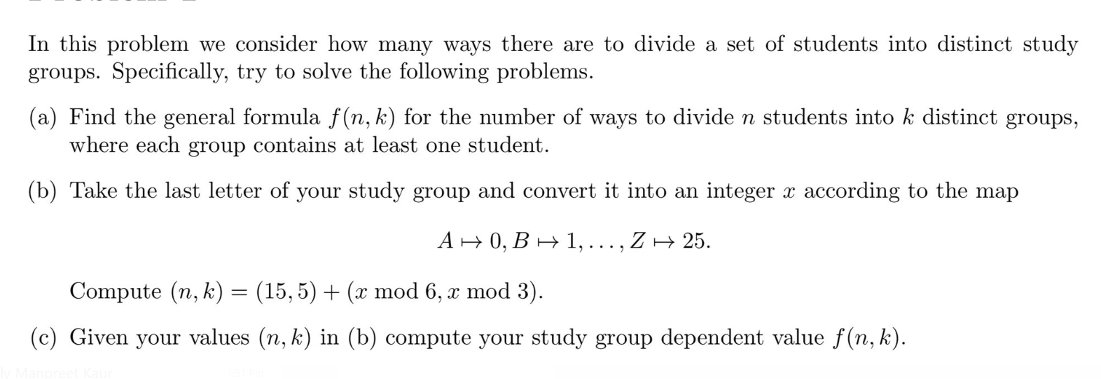 Solved In this problem we consider how many ways there are | Chegg.com