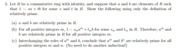 Solved 3. Let R be a commutative ring with identity, and | Chegg.com