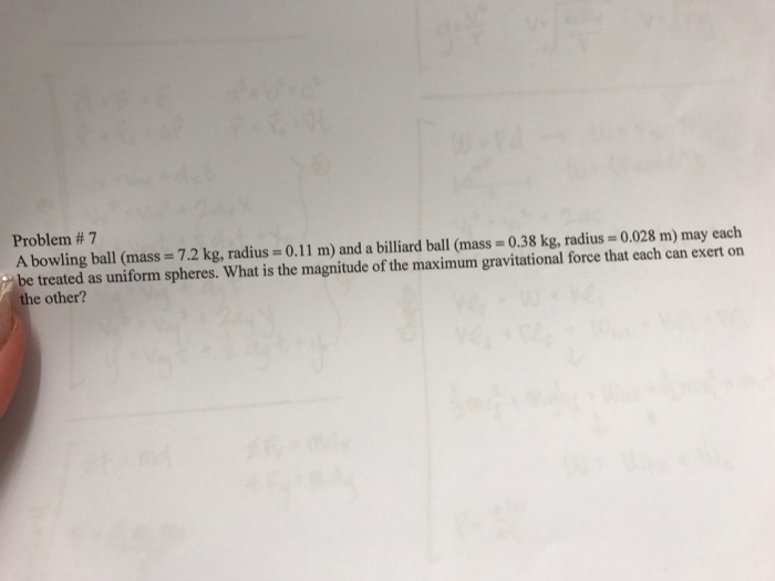Solved A bowling ball (mass = 7.2 kg, radius = 0.11 m) and a | Chegg.com