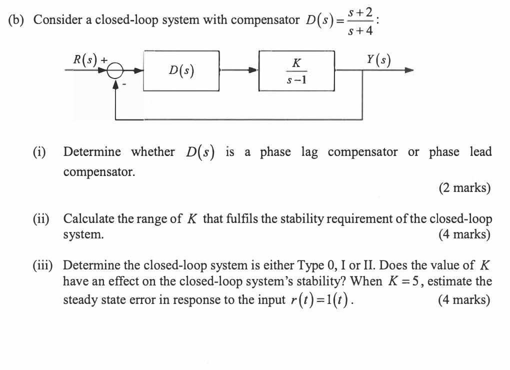 Solved (a) Consider an open-loop minimum phase system, and | Chegg.com
