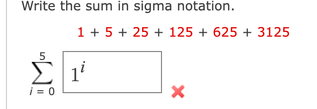 Solved Write the sum in sigma notation. | Chegg.com