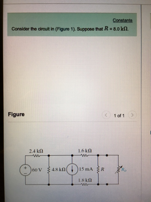 Solved Constants Consider the circuit in (Figure 1). Suppose | Chegg.com