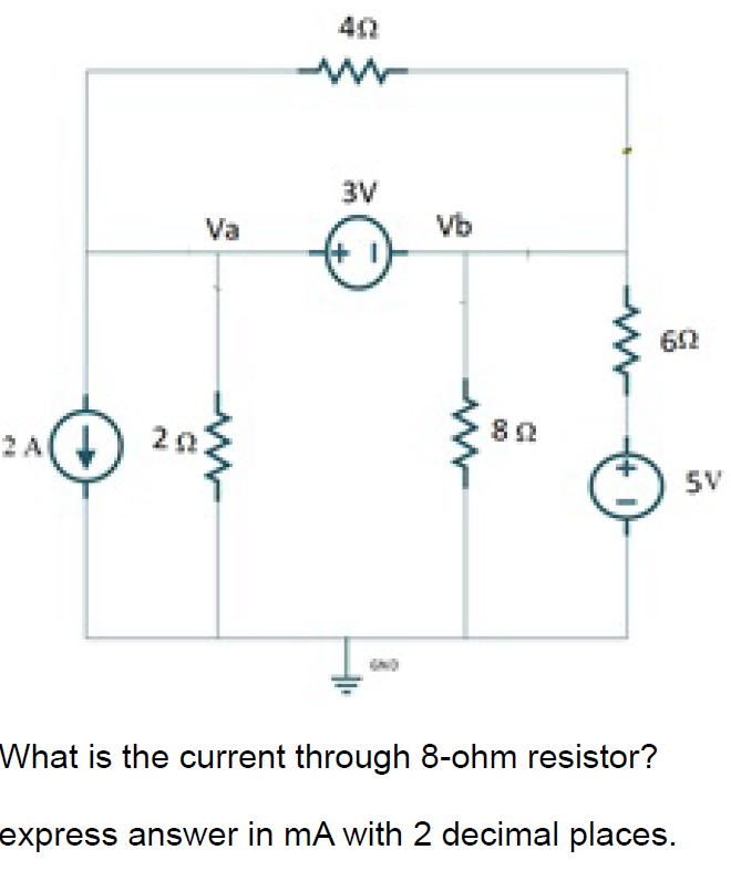 Solved What is the current through 8-ohm resistor? express | Chegg.com
