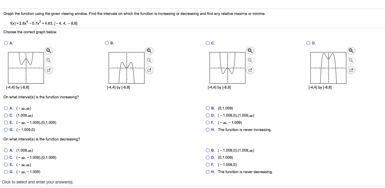 Solved Graph the function using the given viewing window. | Chegg.com