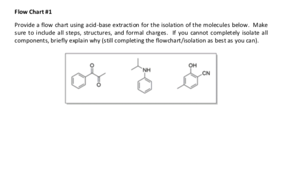 Flow Chart #1 Provide a flow chart using acid-base | Chegg.com