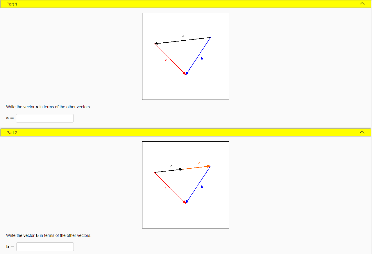 Solved Write the vector a in terms of the other vectors. a= | Chegg.com