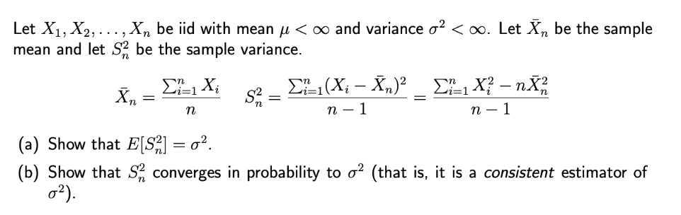 Solved Let X1, X2, ..., Xn be iid with mean u