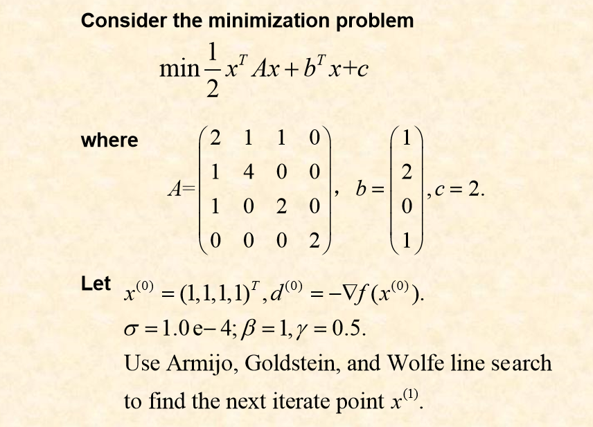 Consider the minimization problem min=-x+ Ax+b+x+c | Chegg.com