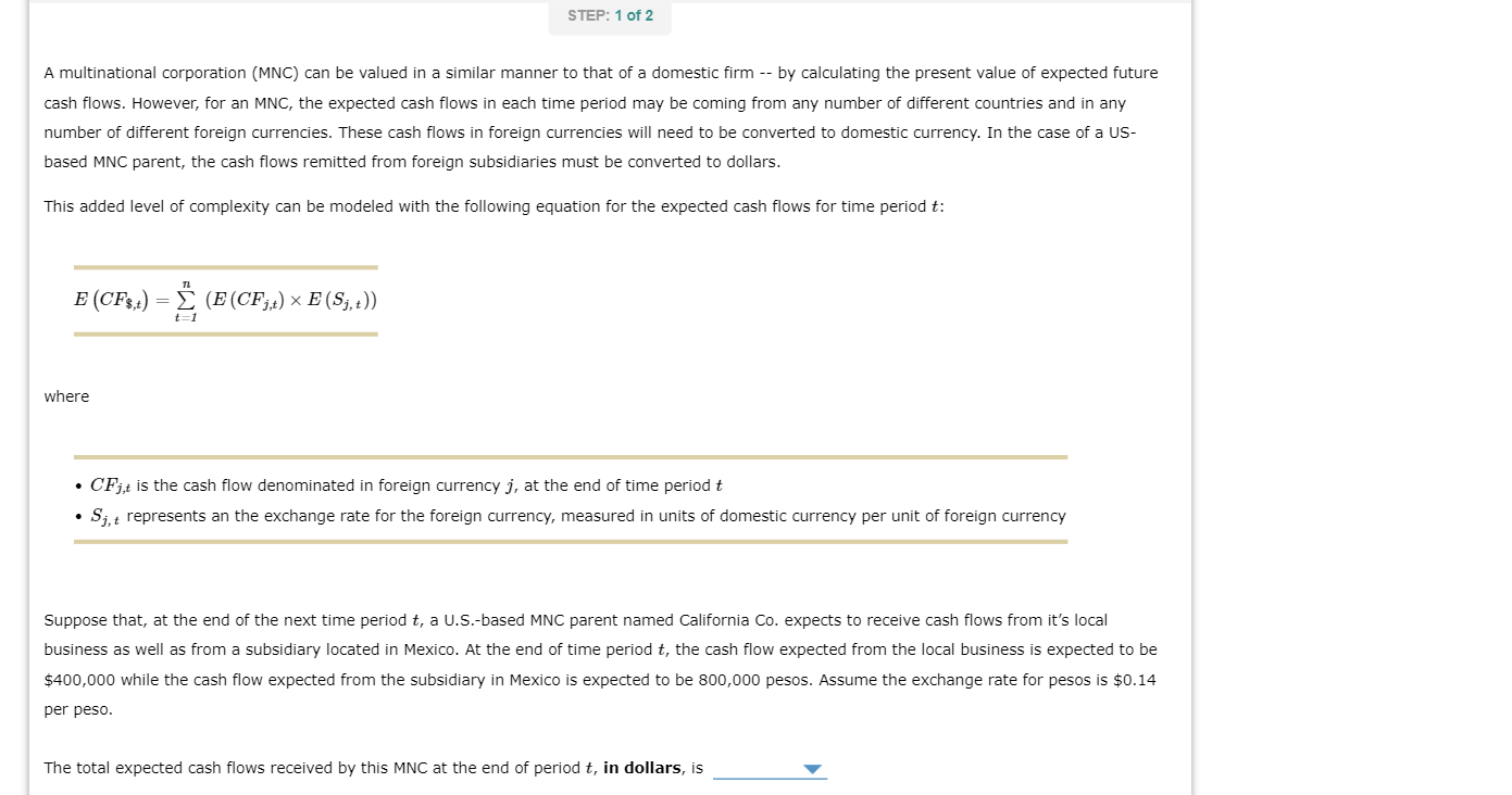Solved A multinational corporation (MNC) can be valued in a | Chegg.com