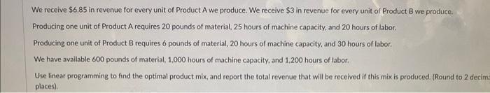 Solved Would someone please solve this by using the | Chegg.com